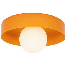 Collett's Monde Deckenleuchte, Orange, Metall, Glas, Uni,Uni, rund,rund, 18 cm, RoHS, CE, Lampen & Leuchten, Innenbeleuchtung, Deckenleuchten