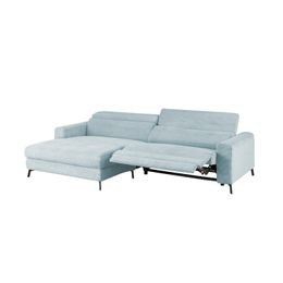 KAWOLA ECKSOFA LAISKA Hellblau Cord Relaxfunktion