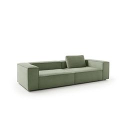 KAWOLA SOFA CARMO Gr&uuml;n Cord