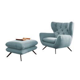 KAWOLA SESSEL CHARME Hellblau Cord