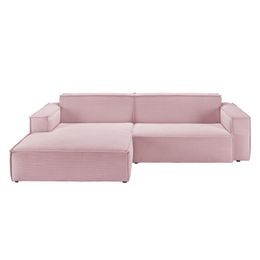 KAWOLA ECKSOFA SAMU Pink Cord