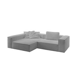 KAWOLA ECKSOFA CARMO Grau Flachgewebe