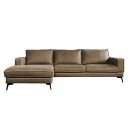 KAWOLA ECKSOFA BLOOM Beige Leder