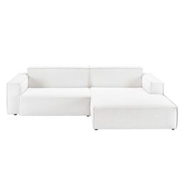KAWOLA ECKSOFA SAMU Wei&szlig; Cord