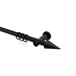 GARDINENSTANGE Platon Savio 120 cm, 1-l&auml;ufig, 20 mm &Oslash; Schwarz