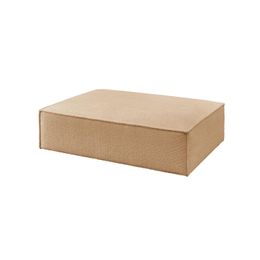 KAWOLA POLSTERHOCKER CARMO Braun Flachgewebe