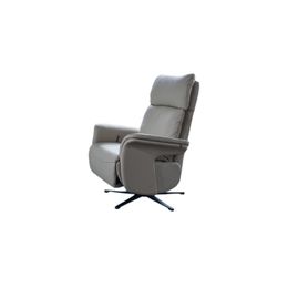 KAWOLA RELAXSESSEL NAMA Grau Leder Relaxfunktion