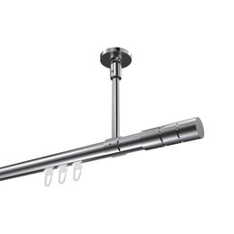 GARDINENSTANGE INNENLAUF Sonette Elanto 260 cm (geteilt in 2 x 130 cm), 1-l&auml;ufig, 20 mm &Oslash; Chrom