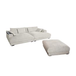 KAWOLA BIG SOFA-SET 7-TLG MADELINE Cremewei&szlig; Cord