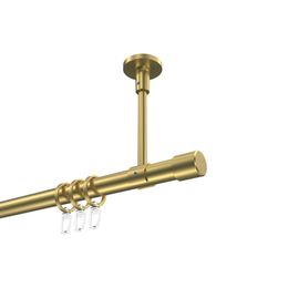GARDINENSTANGE Sonette Santo 400 cm (geteilt in 2 x 200 cm), 1-l&auml;ufig, 20 mm &Oslash; Messing-Optik