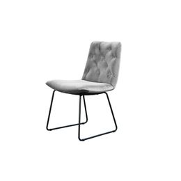 KAWOLA STUHL NEW CHARME Silber Velvet (1er-Set)