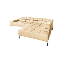 KAWOLA ECKSOFA NELSON Beige Leder