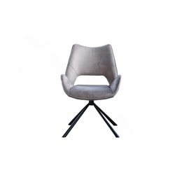 KAWOLA ESSZIMMERSTUHL VELO Grau Webstoff (1er-Set)