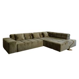KAWOLA ECKSOFA NEVADA Hellgr&uuml;n Velvet
