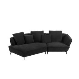 KAWOLA DESIGNSOFA GARBO Schwarz Webstoff