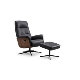 KAWOLA RELAXSESSEL SILVA Schwarz Leder Relaxfunktion