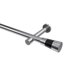 GARDINENSTANGE Prestige Tanara 400 cm (geteilt in 2 x 200 cm), 1-l&auml;ufig (ohne Ringe), 20 mm &Oslash; Chrom