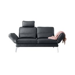 KAWOLA LEDERSOFA HURRICANE Schwarz Leder