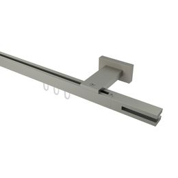 GARDINENSTANGE INNENLAUF Quadline Diapo 260 cm (geteilt in 2 x 130 cm), 1-l&auml;ufig, 20x20 mm Satin-Silber