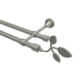 GARDINENSTANGE Primus Alessia 180 cm, 2-l&auml;ufig (ohne Ringe), 16 mm &Oslash; Chrom matt