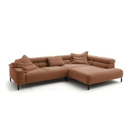 KAWOLA ECKSOFA DELIA Braun Cord Relaxfunktion