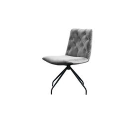 KAWOLA DREHSTUHL NEW CHARME Silber Velvet (1er-Set)