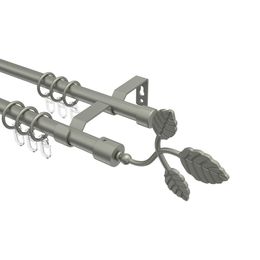 GARDINENSTANGE Olymp Alessia 200 cm, 2-l&auml;ufig, 16 mm &Oslash; Chrom matt