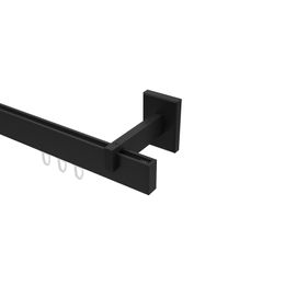 GARDINENSTANGE INNENLAUF Smartline Paxo 400 cm (geteilt in 2 x 200 cm), 1-l&auml;ufig, 14x35 mm Schwarz