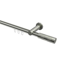GARDINENSTANGE INNENLAUF Platon Mavell 360 cm (geteilt in 2 x 180 cm), 1-l&auml;ufig, 20 mm &Oslash; Edelstahl-Optik