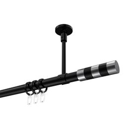 GARDINENSTANGE Sonette Mavell 520 cm (geteilt in 4 x 130 cm), 1-l&auml;ufig, 20 mm &Oslash; Schwarz
