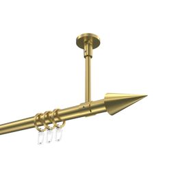 GARDINENSTANGE Sonette Savio 140 cm, 1-l&auml;ufig, 20 mm &Oslash; Messing-Optik