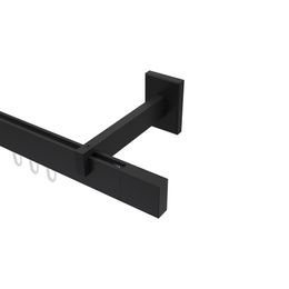 GARDINENSTANGE INNENLAUF Smartline Lox 540 cm (geteilt in 3 x 180 cm), 1-l&auml;ufig, 14x35 mm Schwarz