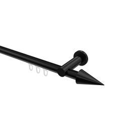 GARDINENSTANGE INNENLAUF Platon Savio 520 cm (geteilt in 4 x 130 cm), 1-l&auml;ufig, 20 mm &Oslash; Schwarz