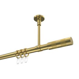 GARDINENSTANGE Sonette Mavell 240 cm (geteilt in 2 x 120 cm), 1-l&auml;ufig, 20 mm &Oslash; Messing-Optik