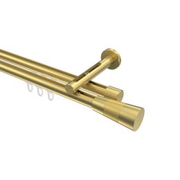 GARDINENSTANGE INNENLAUF Siteno Tanara 180 cm, 2-l&auml;ufig, 20 mm &Oslash; Messing-Optik