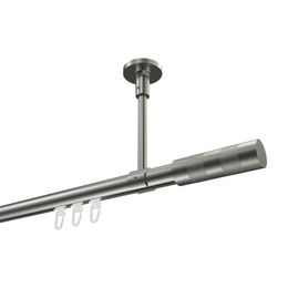 GARDINENSTANGE INNENLAUF Sonette Mavell 320 cm (geteilt in 2 x 160 cm), 1-l&auml;ufig, 20 mm &Oslash; Edelstahl-Optik
