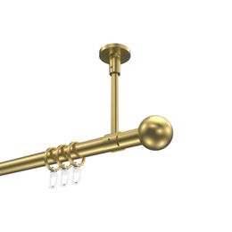 GARDINENSTANGE Sonette Luino 200 cm, 1-l&auml;ufig, 20 mm &Oslash; Messing-Optik