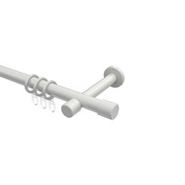 GARDINENSTANGE Prestige Santo 260 cm (geteilt in 2 x 130 cm), 1-l&auml;ufig, 20 mm &Oslash; Wei&szlig;
