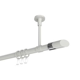 GARDINENSTANGE Sonette Verano 600 cm (geteilt in 3 x 200 cm), 1-l&auml;ufig, 20 mm &Oslash; Wei&szlig;