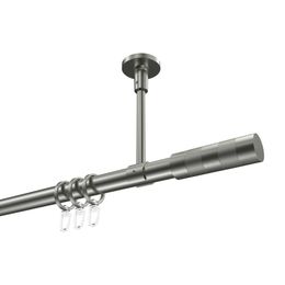 GARDINENSTANGE Sonette Mavell 120 cm, 1-l&auml;ufig, 20 mm &Oslash; Edelstahl-Optik