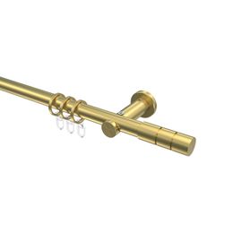 GARDINENSTANGE Platon Elanto 600 cm (geteilt in 3 x 200 cm), 1-l&auml;ufig, 20 mm &Oslash; Messing-Optik