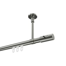 GARDINENSTANGE INNENLAUF Sonette Zoena 540 cm (geteilt in 3 x 180 cm), 1-l&auml;ufig, 20 mm &Oslash; Edelstahl-Optik