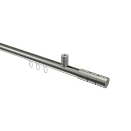 GARDINENSTANGE INNENLAUF Sonius Elanto 200 cm, 1-l&auml;ufig, 20 mm &Oslash; Edelstahl-Optik