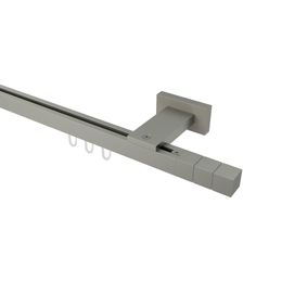 GARDINENSTANGE INNENLAUF Quadline Cubes 540 cm (geteilt in 3 x 180 cm), 1-l&auml;ufig, 20x20 mm Satin-Silber