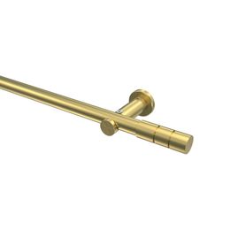 GARDINENSTANGE Platon Elanto 180 cm, 1-l&auml;ufig (ohne Ringe), 20 mm &Oslash; Messing-Optik
