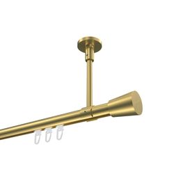 GARDINENSTANGE INNENLAUF Sonette Sitra 360 cm (geteilt in 2 x 180 cm), 1-l&auml;ufig, 20 mm &Oslash; Messing-Optik