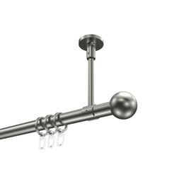 GARDINENSTANGE Sonette Luino 100 cm, 1-l&auml;ufig, 20 mm &Oslash; Edelstahl-Optik