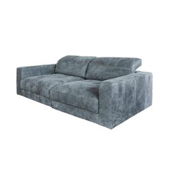 KAWOLA LEDERSOFA GIGANT Anthrazit Leder