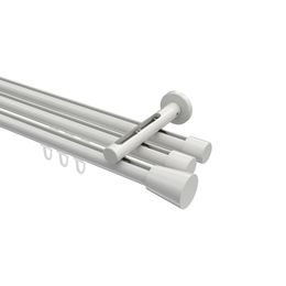 GARDINENSTANGE INNENLAUF Siteno Sitra 600 cm (geteilt in 3 x 200 cm), 3-l&auml;ufig, 20 mm &Oslash; Wei&szlig;