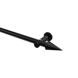 GARDINENSTANGE Platon Savio 540 cm (geteilt in 3 x 180 cm), 1-l&auml;ufig (ohne Ringe), 20 mm &Oslash; Schwarz